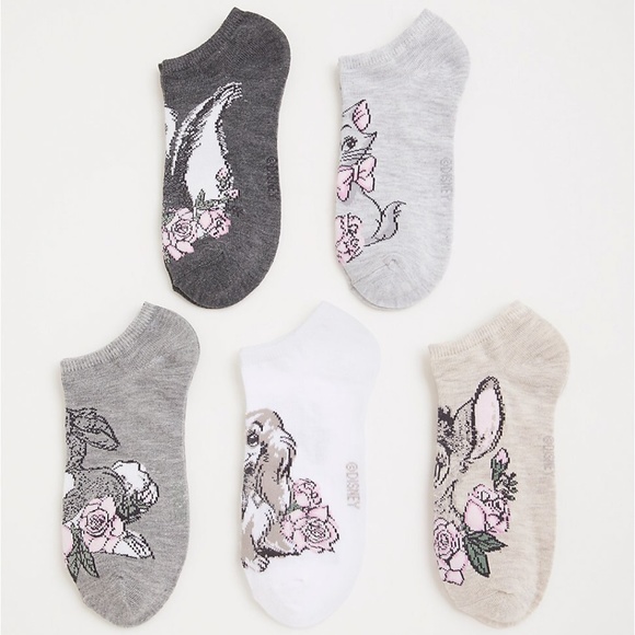 Disney | Accessories | Disney Socks Bambi Thumper Flower 5 Pr No Show ...